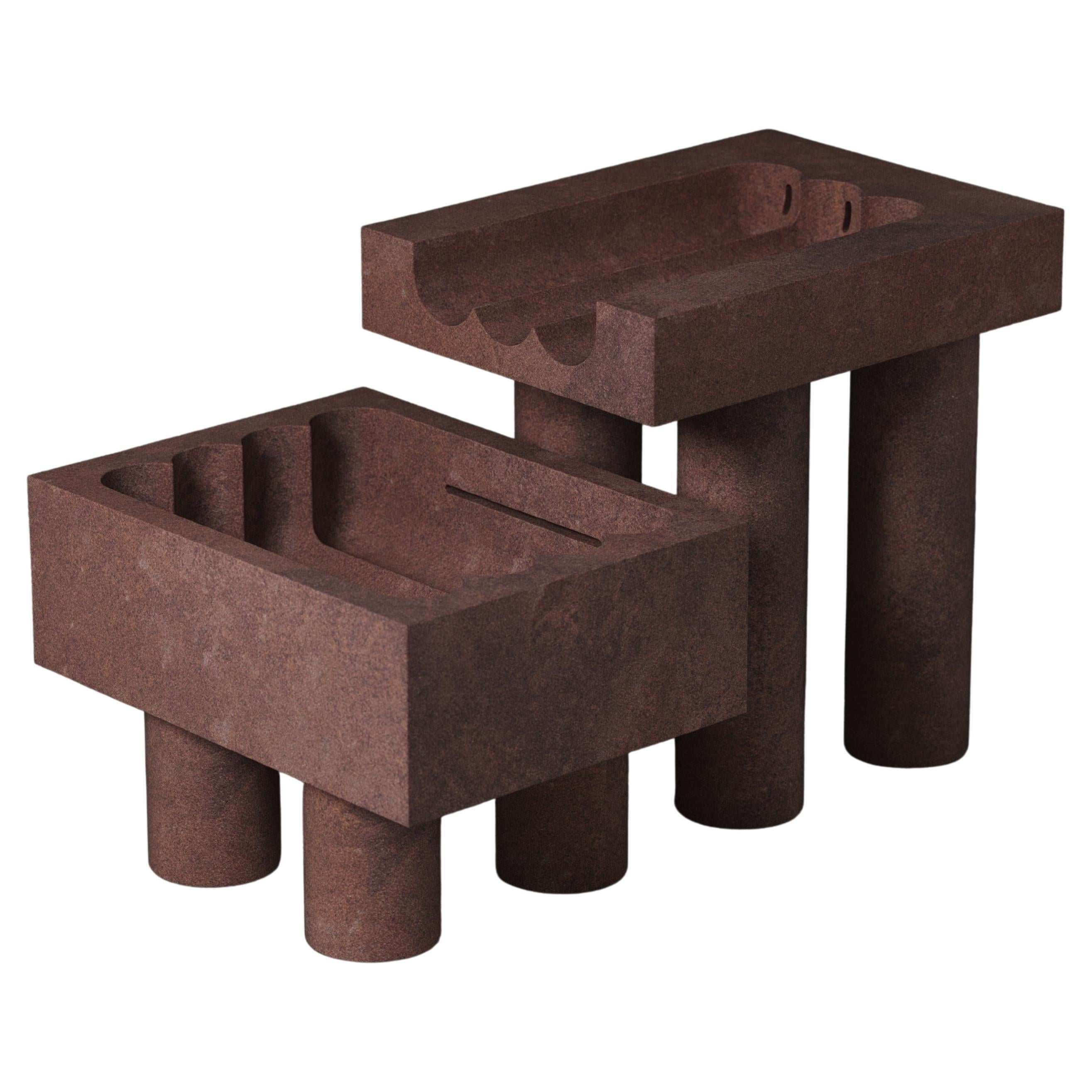 Roman Travertine Monolithic Font by Tino Seubert For Sale at 1stDibs