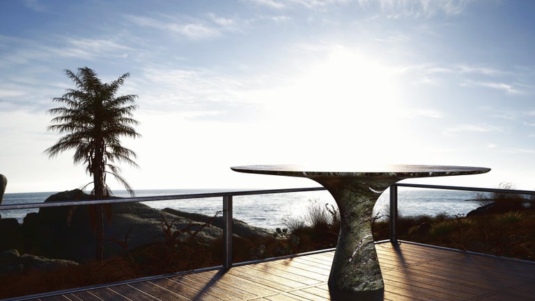 Rosso Lepanto Refined Contemporary Marble Low Round Table 36/100 For ...