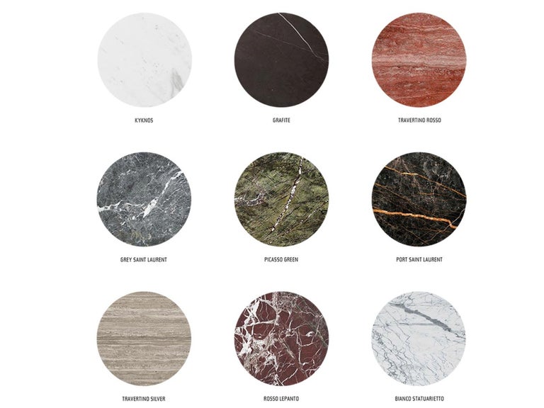 Rosso Lepanto Refined Contemporary Marble Low Round Table 36/100 For ...