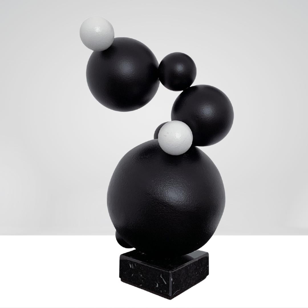 Mario DeNoto - Abstract Figure, Unique White Marble Sculpture by Mario ...