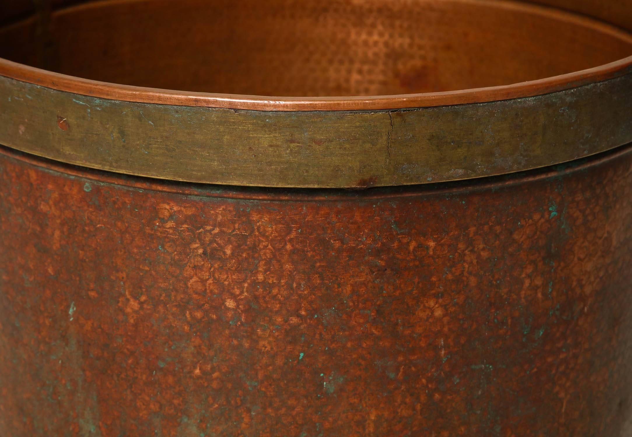 Rosy Copper Log Bucket at 1stDibs | copper log basket, large copper log ...