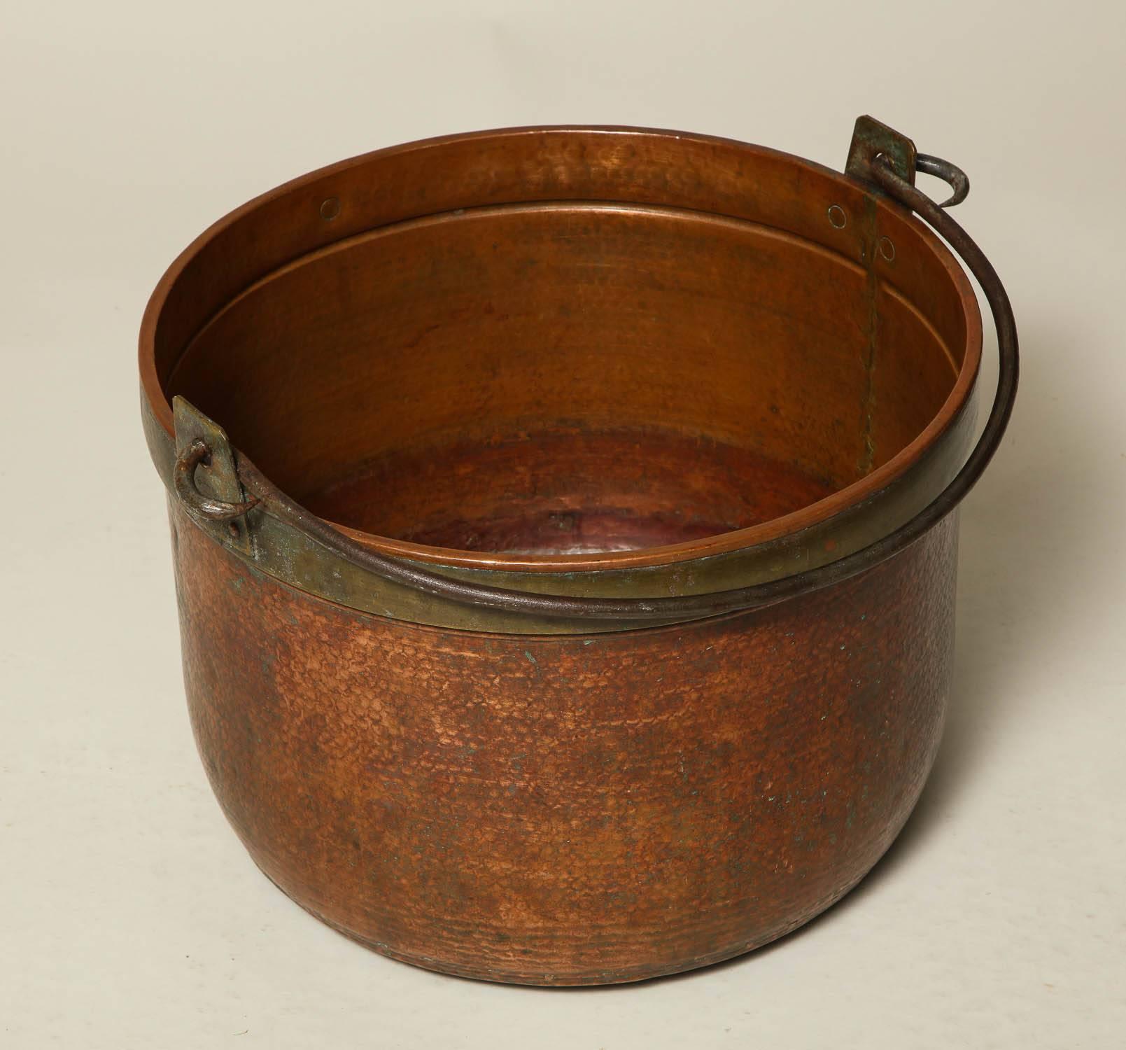 Rosy Copper Log Bucket at 1stDibs | copper log basket, large copper log ...