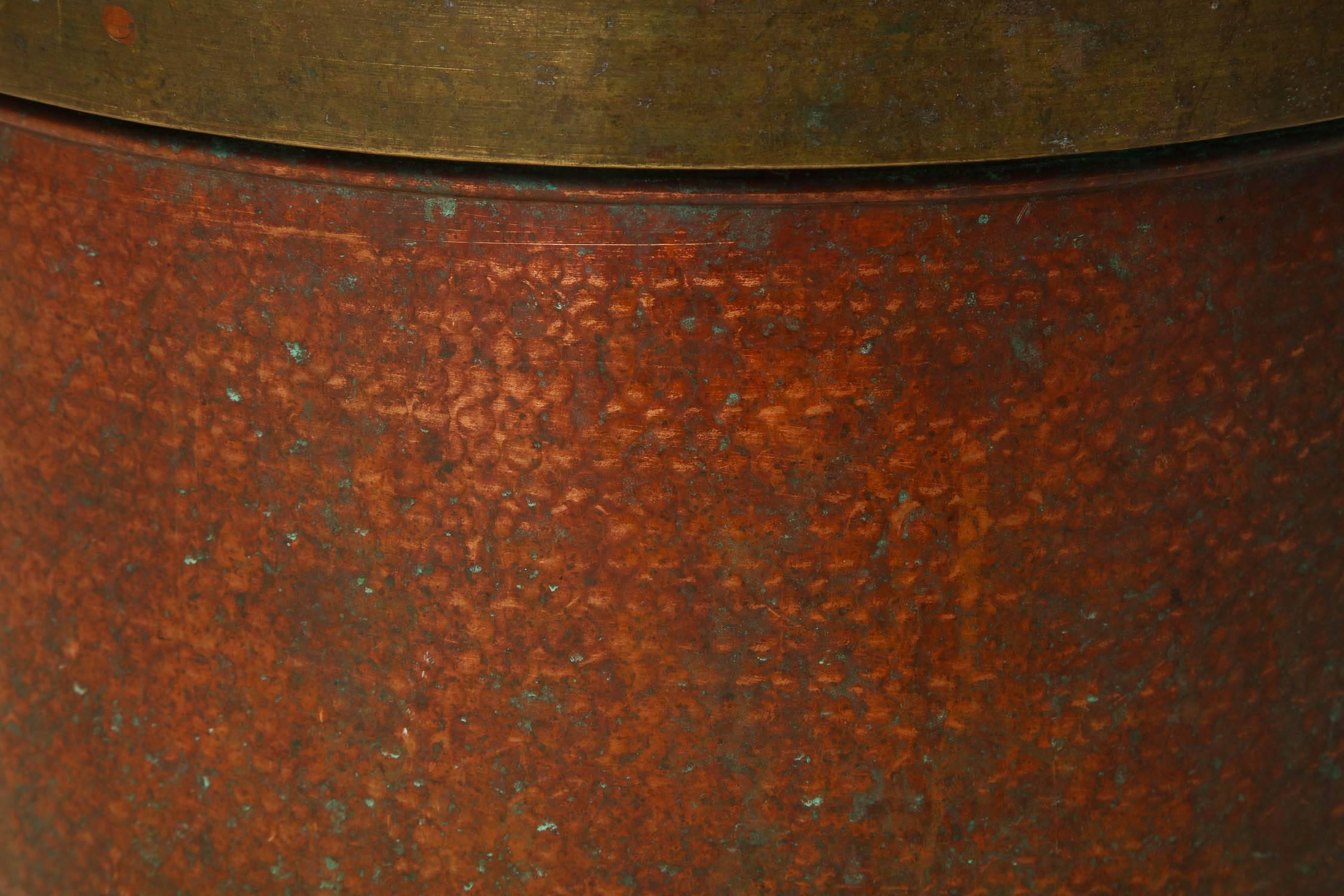 Rosy Copper Log Bucket at 1stDibs | copper log basket, large copper log ...