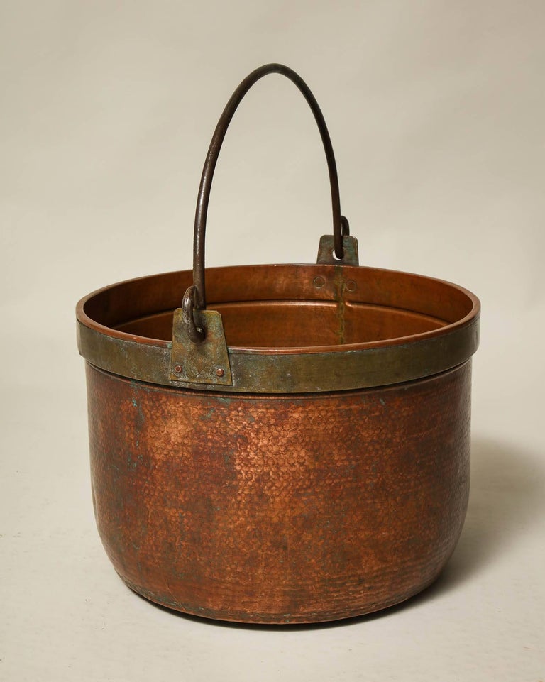 Rosy Copper Log Bucket For Sale at 1stDibs