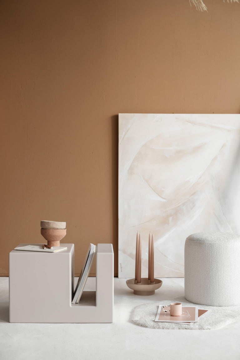 Rota Side Table with Multi-Angel Use, Cloud Grey Colour For Sale at 1stDibs