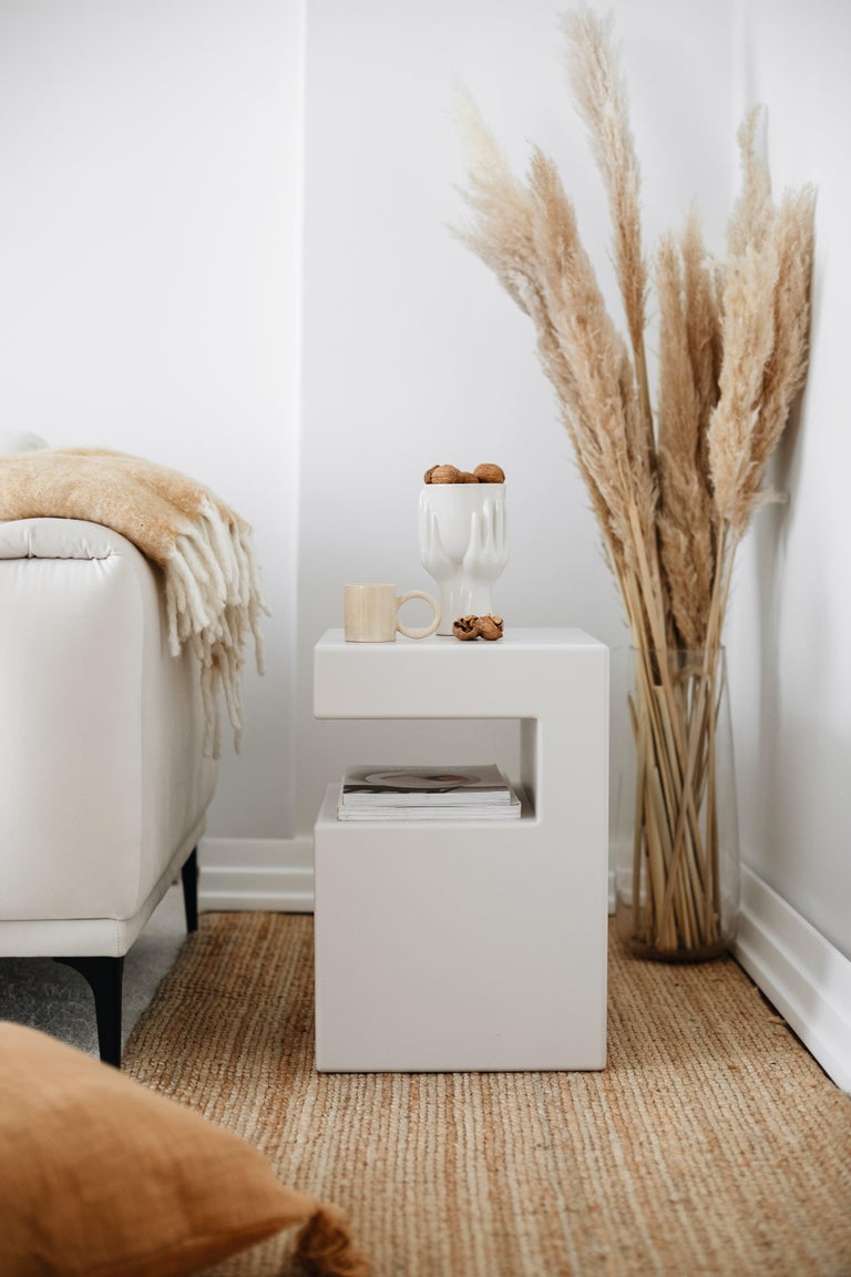 Rota Side Table with Multi-Angel Use, Cloud Grey Colour For Sale at 1stDibs