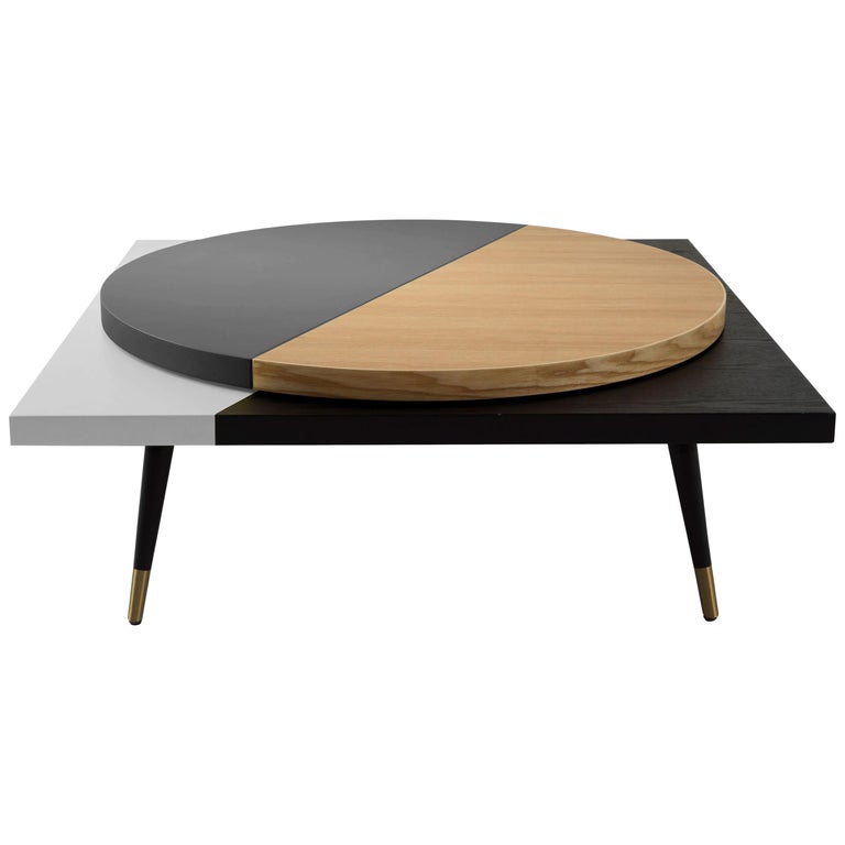 Table ronde tournante à plateau par Thomas Dariel En vente sur 1stDibs