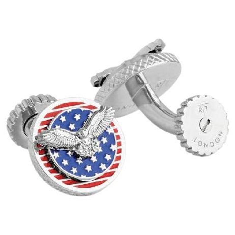 Rotating USA Flag Cufflinks For Sale at 1stDibs