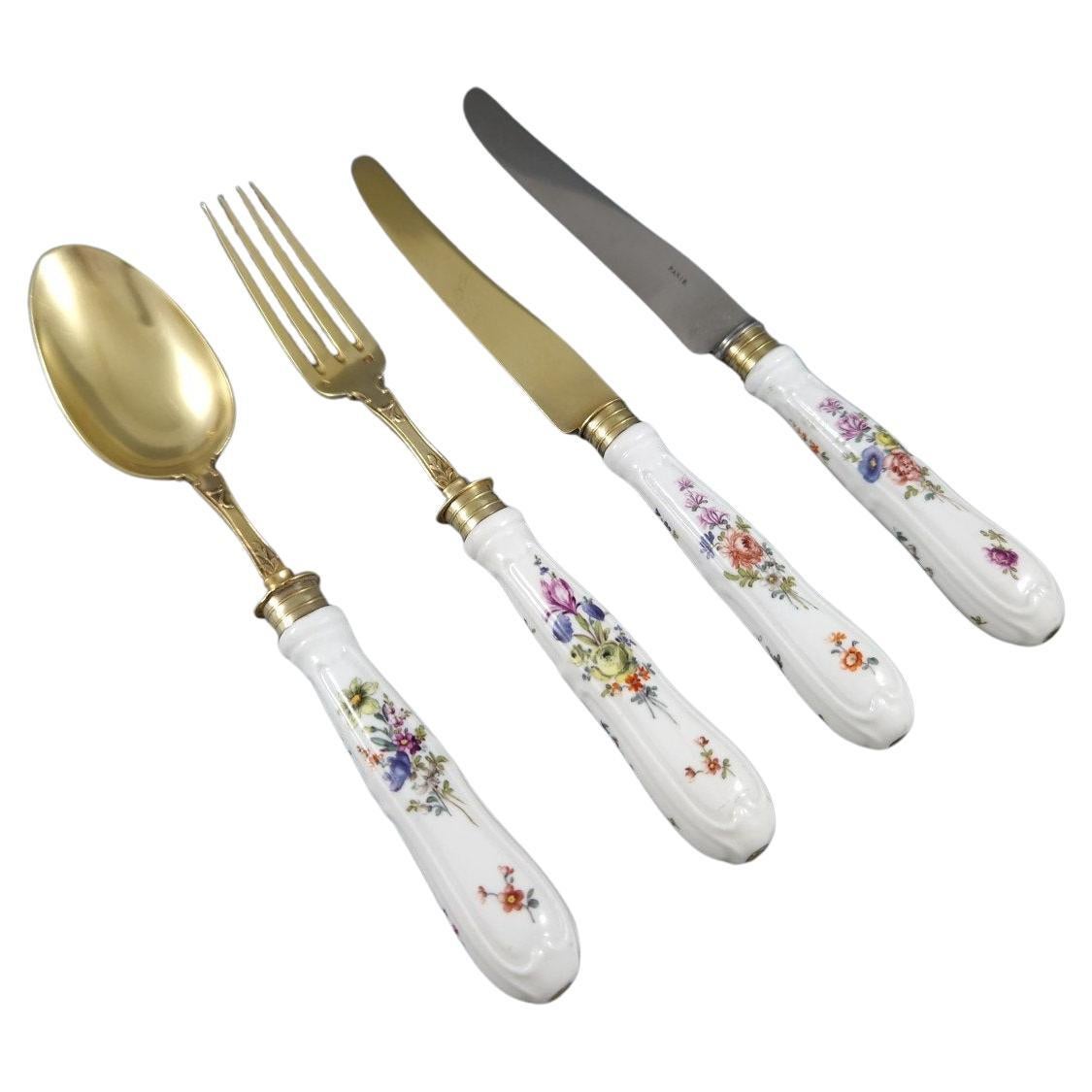 Rothschild Collection 72-piece Cutlery Set In Sterling Silver Meissen ...