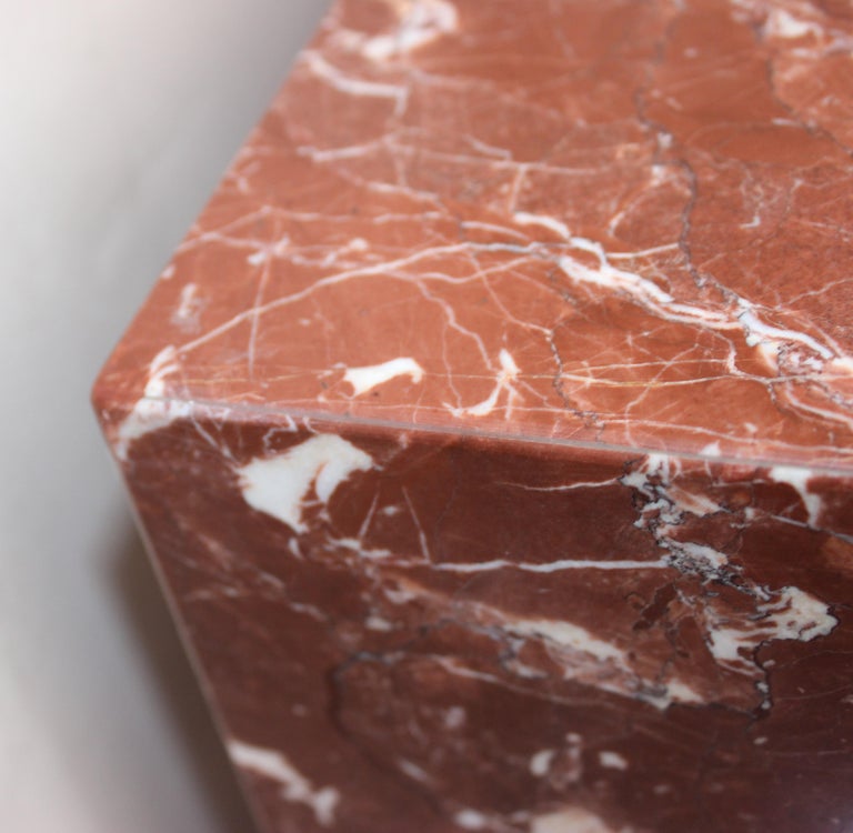 Rouge Marble Pedestal at 1stDibs