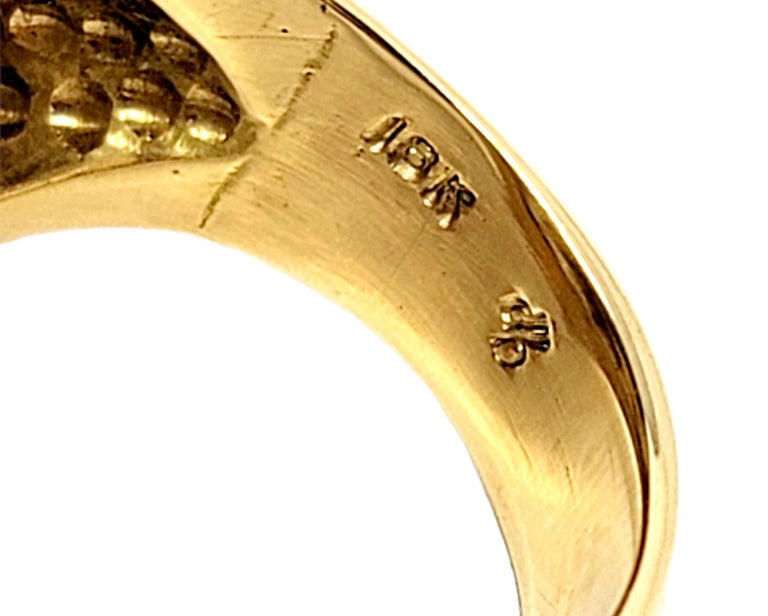 Rough Cut Opaque Gray Botryoidal Agate Cocktail Ring 18 Karat Yellow ...