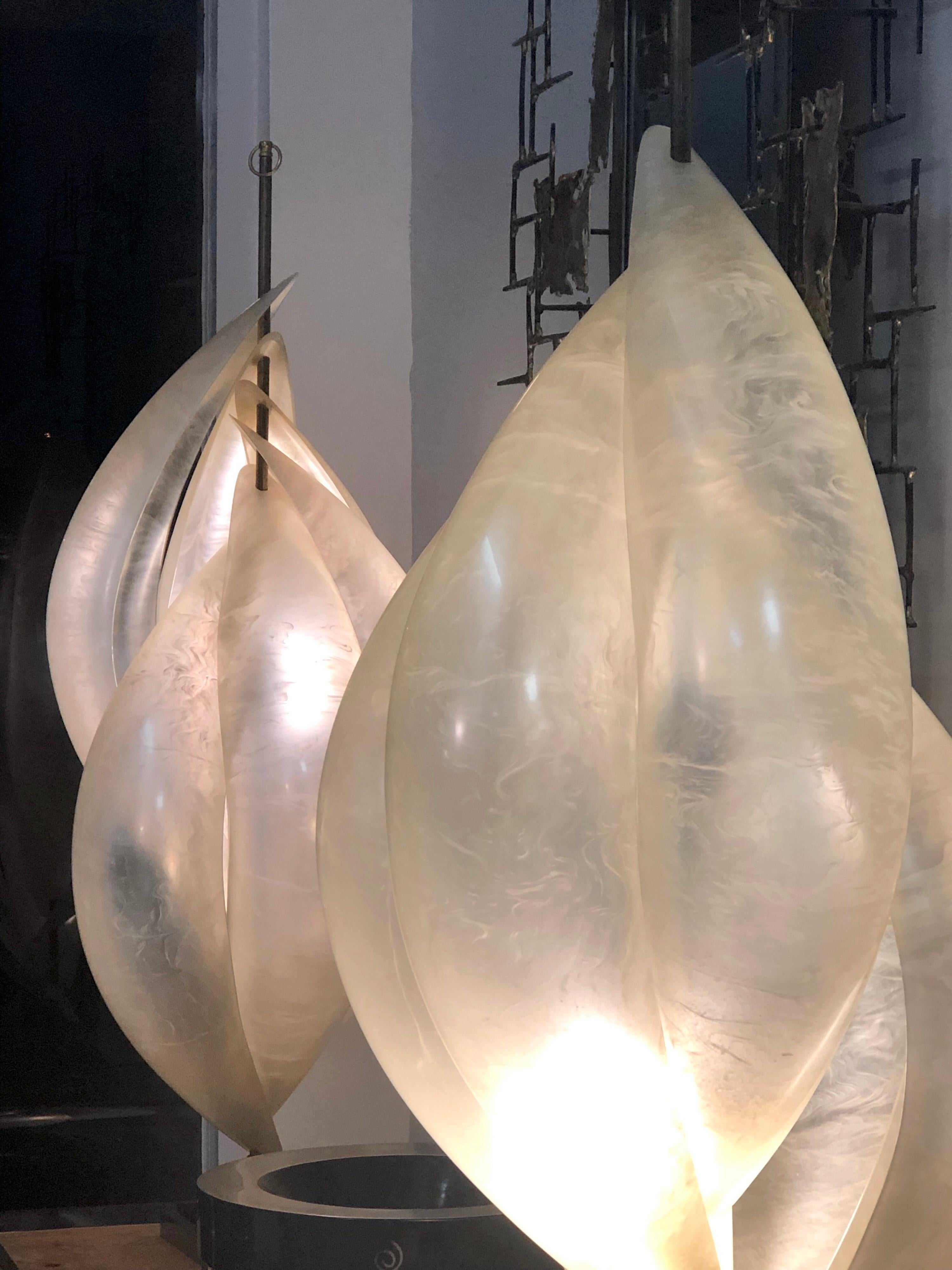 Rougier Monumental Pair of Modern Abstract Table Lamps, 1980s at 1stDibs