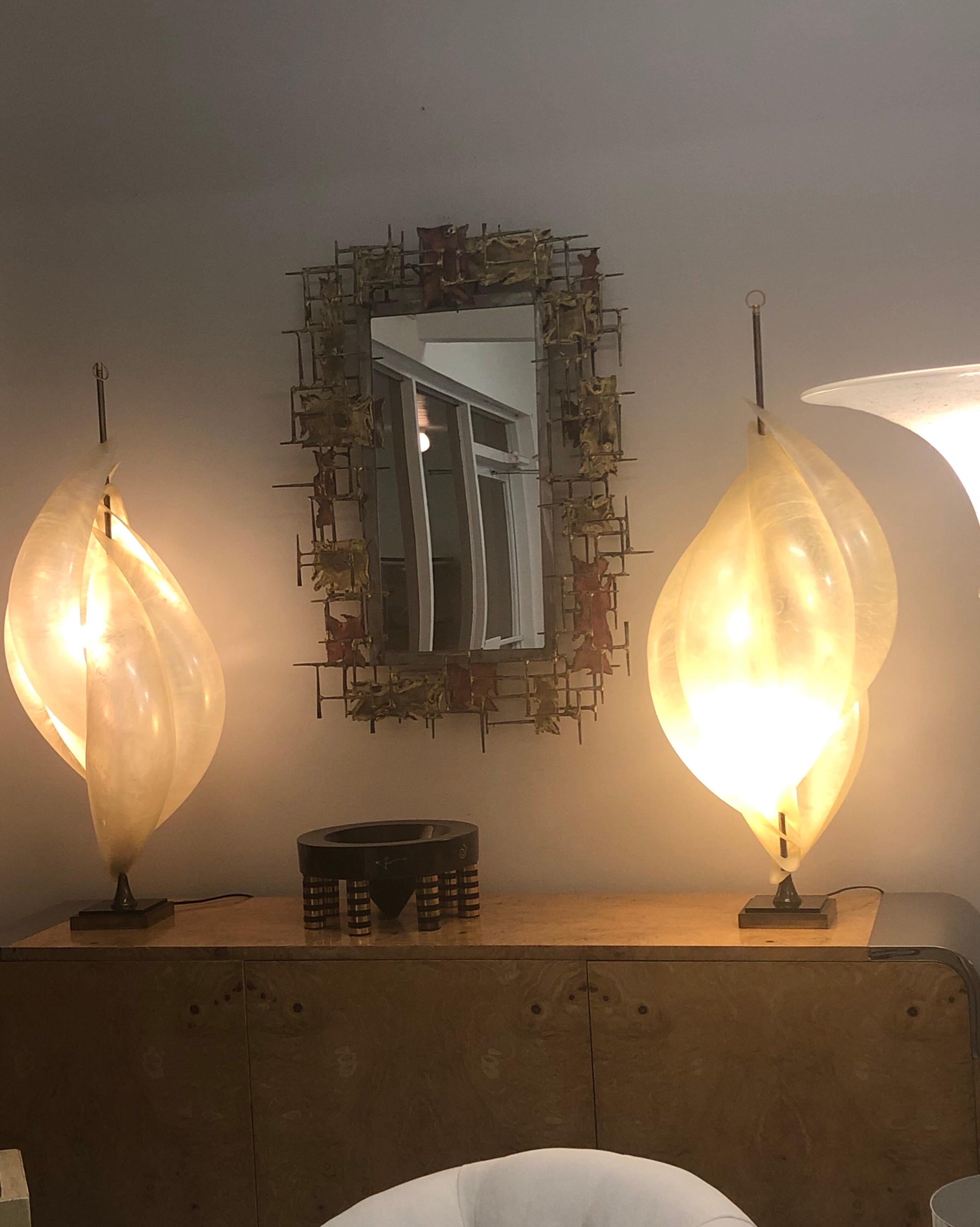 Rougier Monumental Pair of Modern Abstract Table Lamps, 1980s at 1stDibs