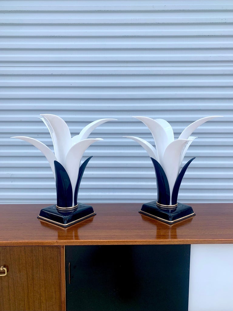 Rougier Style Lamps by Acrylic Designs in Miami, a Pair, Circa 1980s at ...