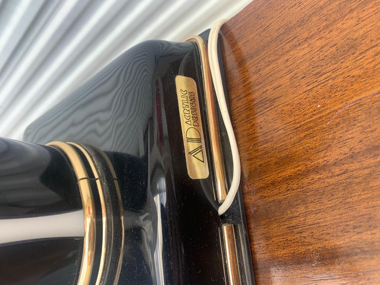 Rougier Style Lamps by Acrylic Designs in Miami, a Pair, Circa 1980s at ...