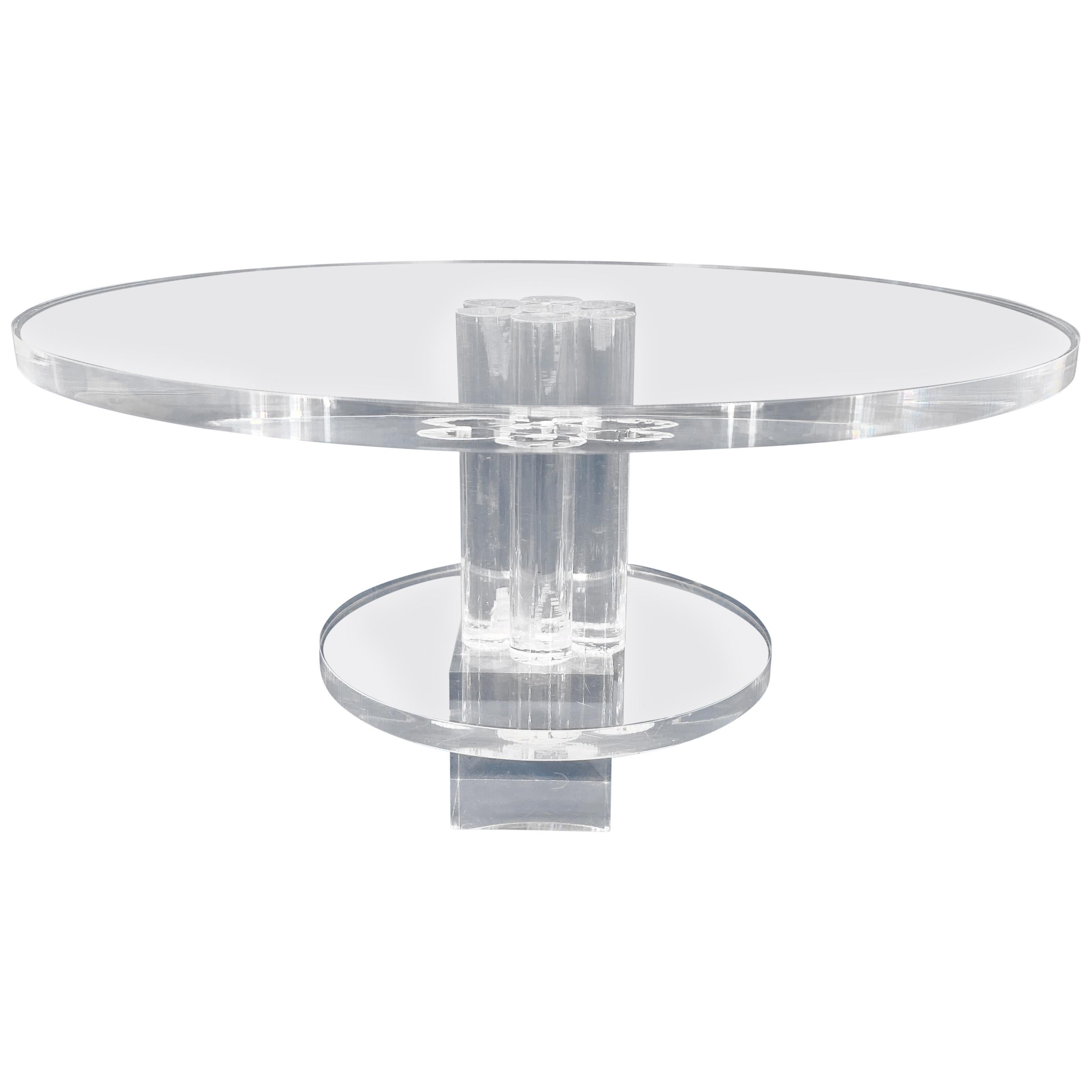 Round 1960s Vintage Lucite Cake Stand at 1stDibs