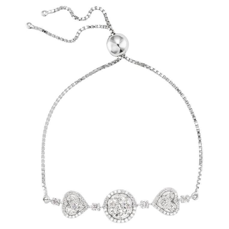 .16 Carat Heart Shaped Pink Diamond Bracelet For Sale at 1stDibs