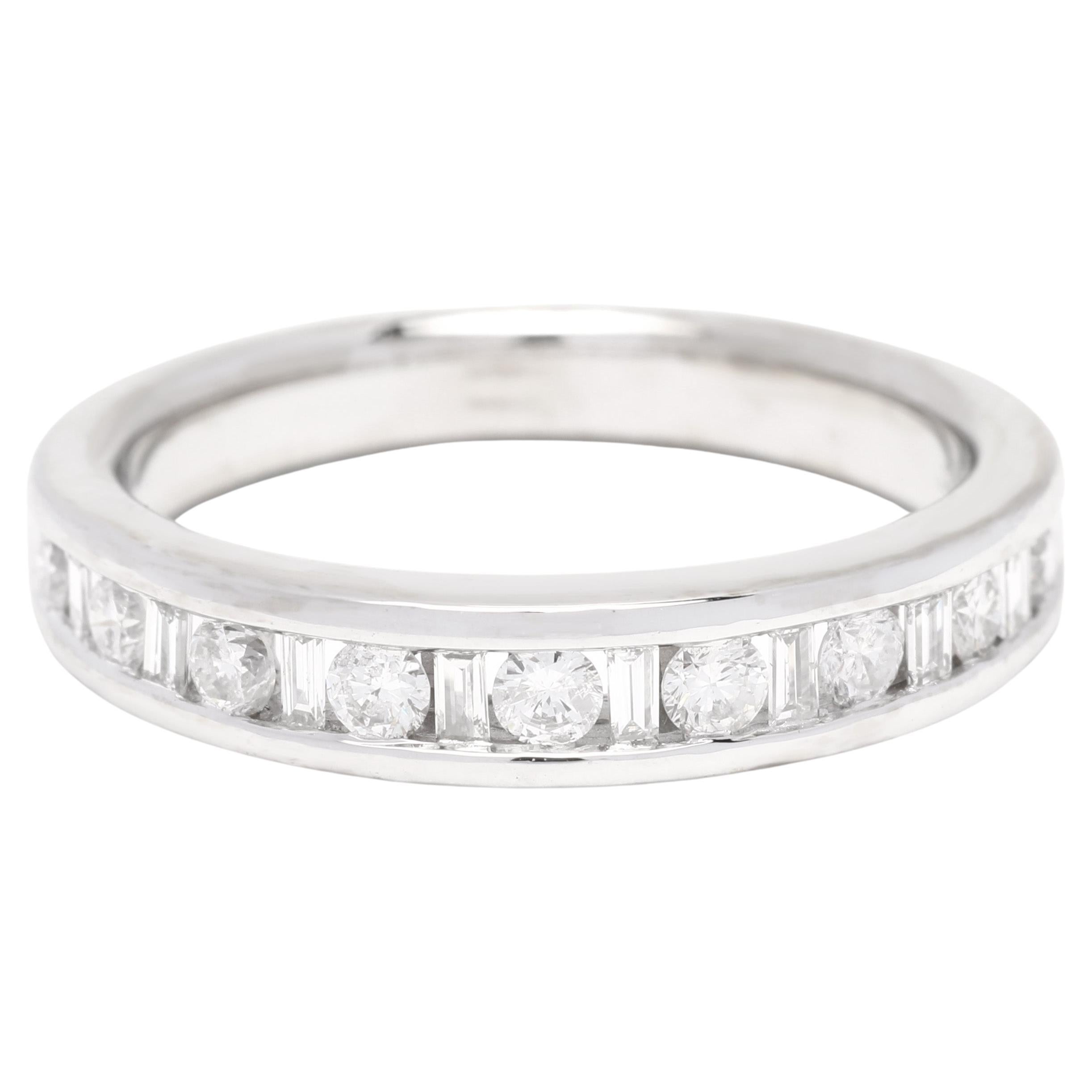 14K Pear-shaped and Round Diamond Bezel Stackable/Wedding Band For Sale ...