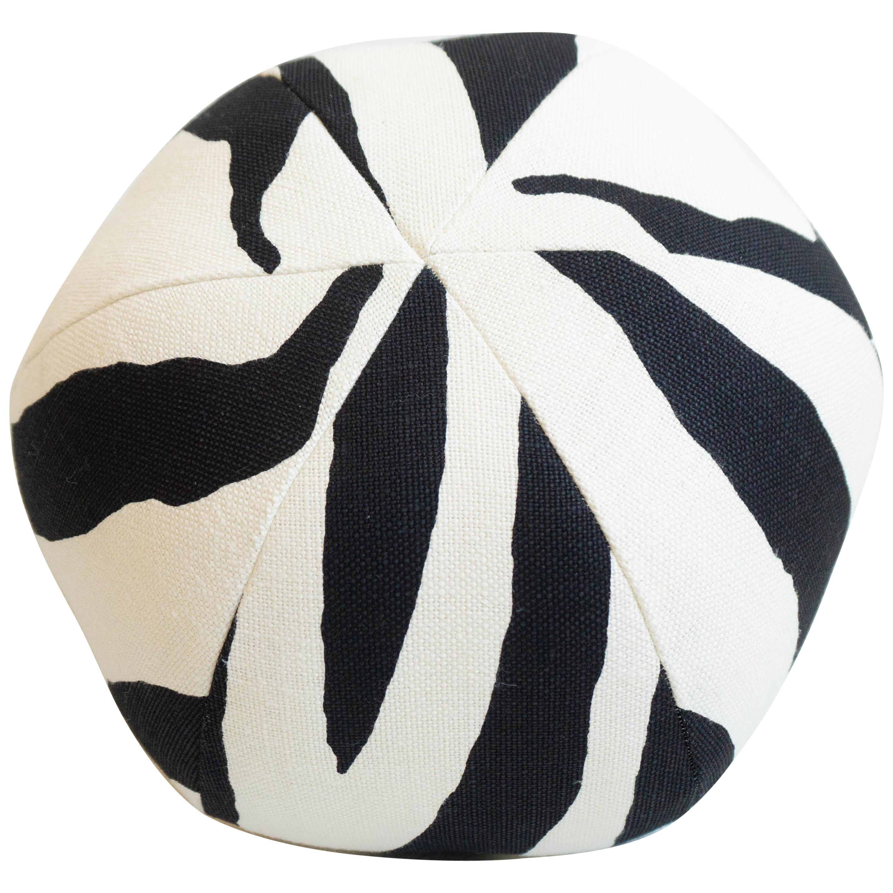 Round Ball Pillow with Christina Lacroix Palm Botanical Print on Velvet ...