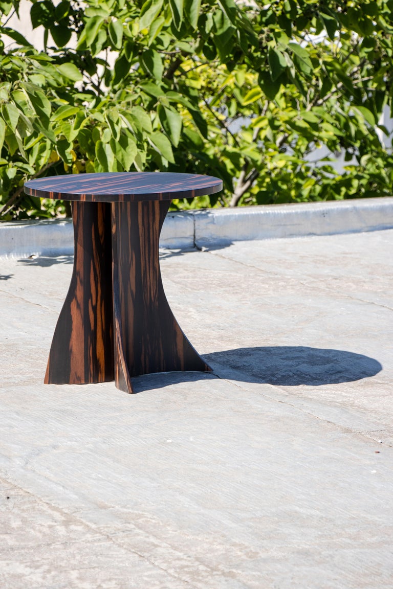 Round Bentwood Macassar Ebony Side Table from Costantini, Andino, In ...