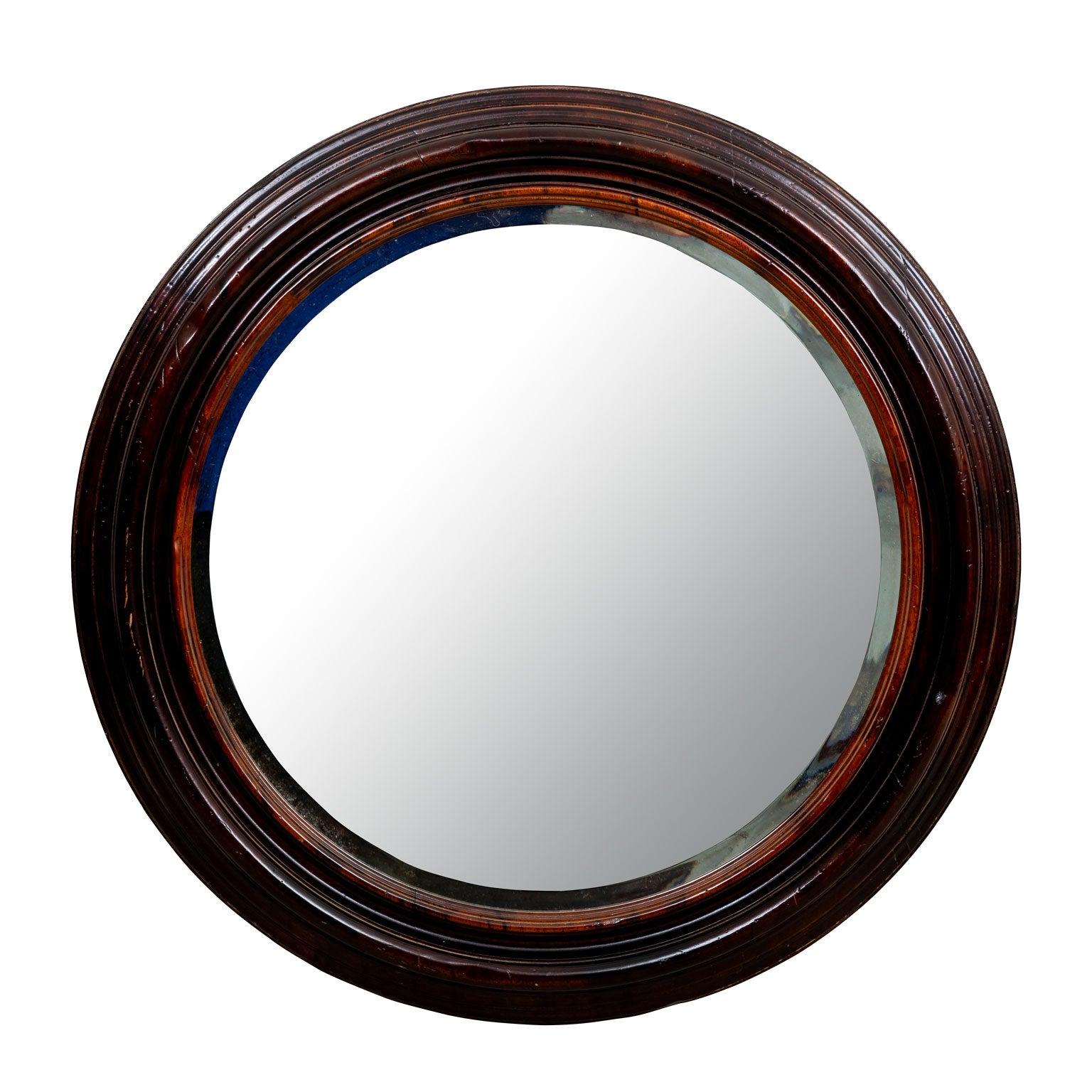 Round Beveled Mirror For Sale at 1stDibs