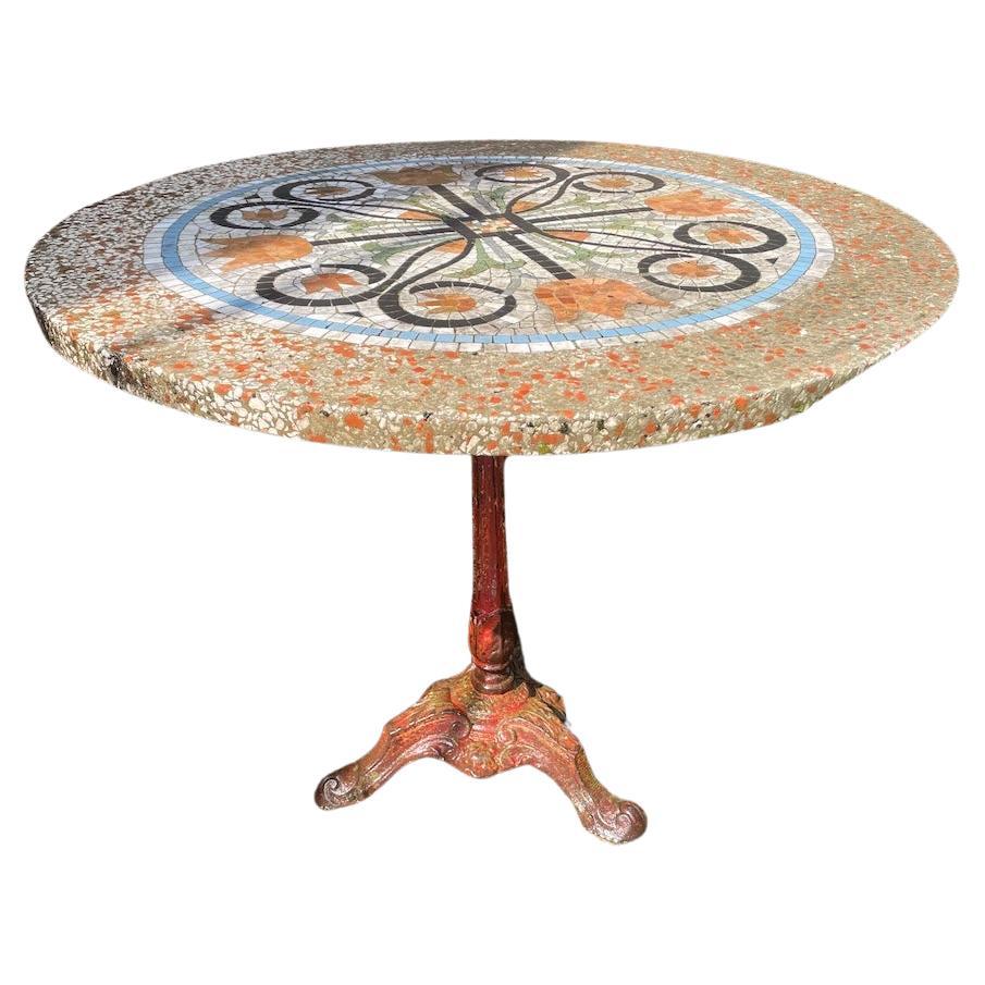 1920s Cast Iron French Bistro Table at 1stDibs