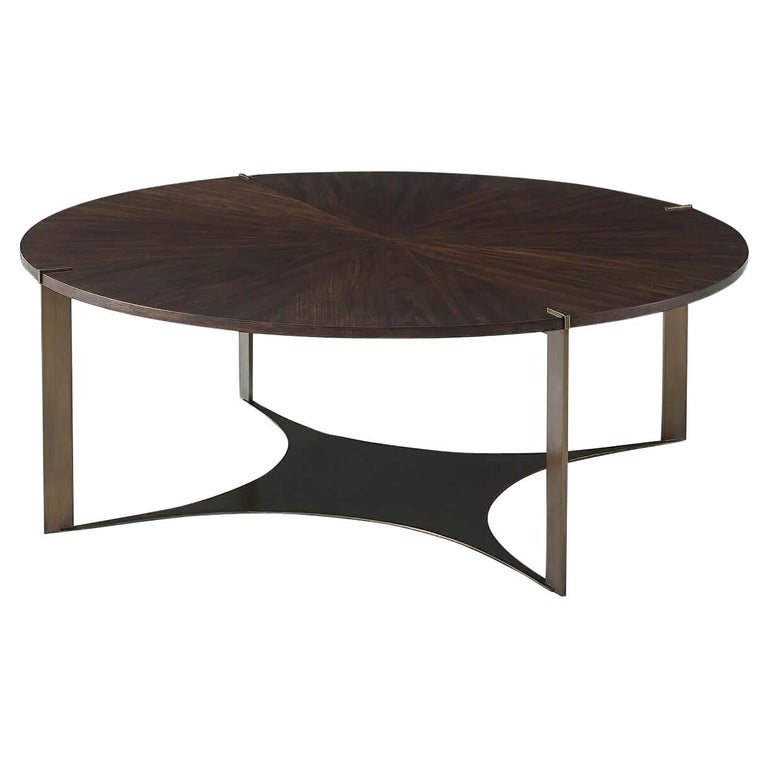Round Blade Leg Coffee Table at 1stDibs