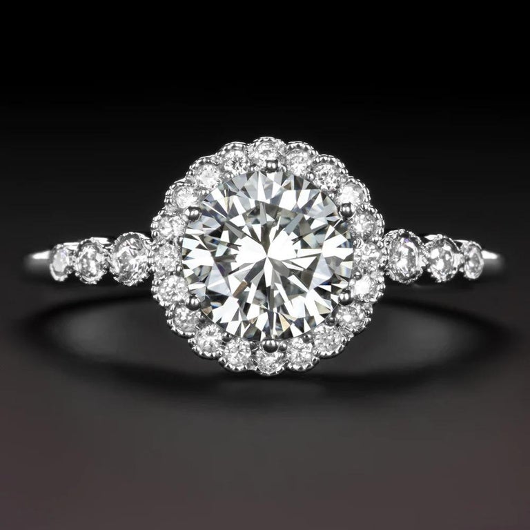 Round Brilliant Cut Certified Diamond Solitaire Engagement Ring For ...