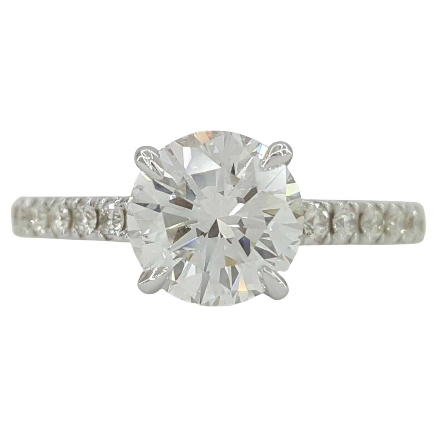 White Gold Round Brilliant Cut Diamond Double Halo Engagement Ring For ...