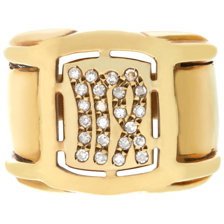 Round Brilliant Cut Pave Diamonds Ring Set 18k Yellow Gold Ring For ...