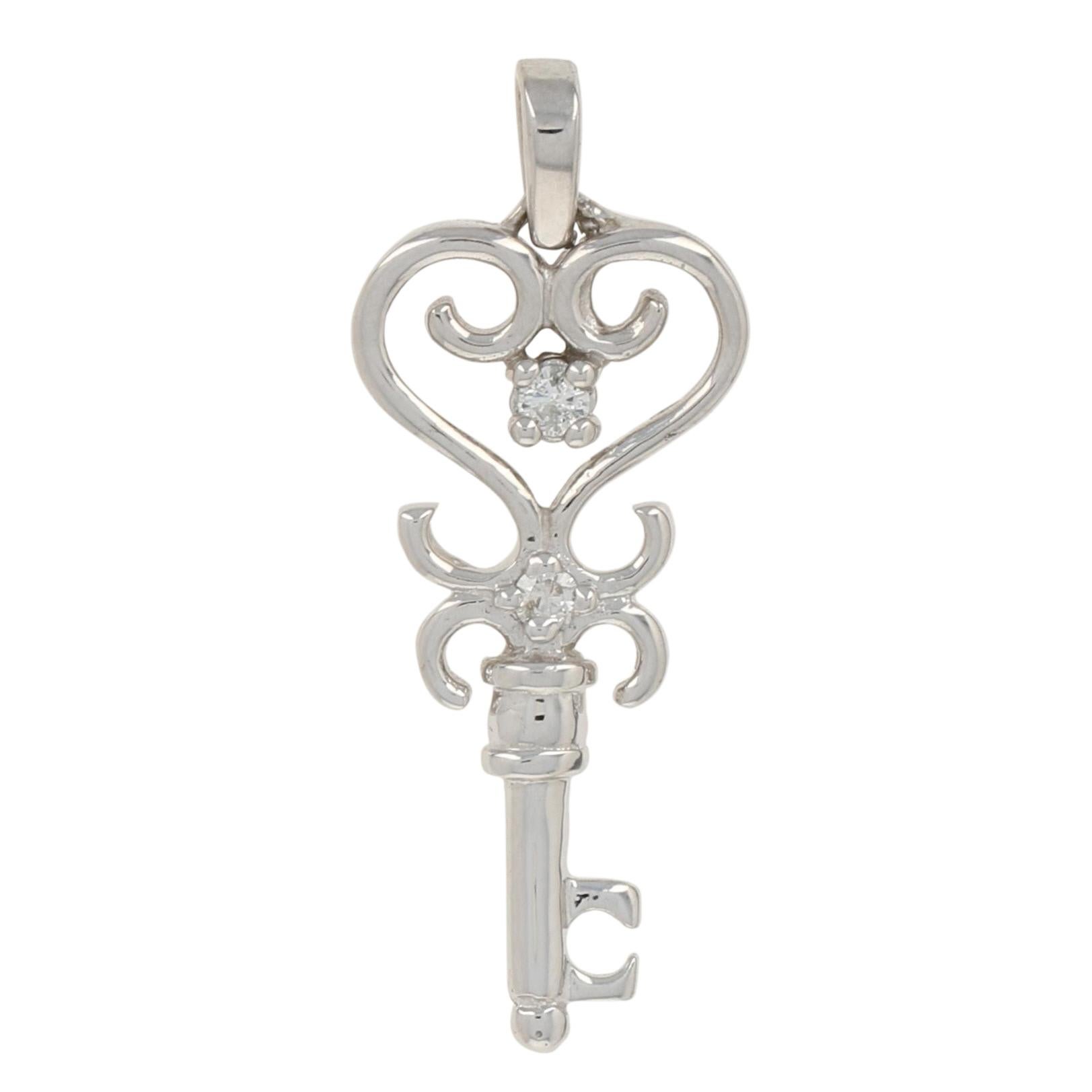 Key To My Heart Double Heart Sapphire Key Pendant at 1stDibs | key to ...