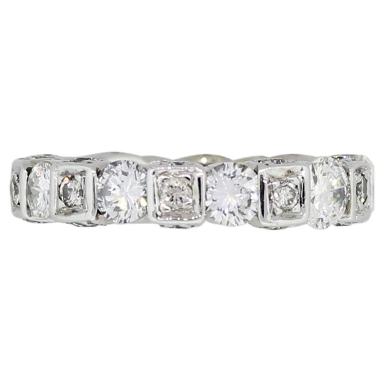 Round Brilliant Diamond Eternity Band For Sale at 1stDibs