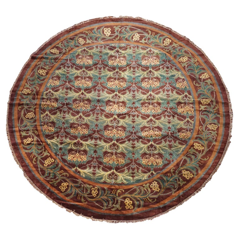 Round Burgundy Art and Craft For Sale at 1stDibs