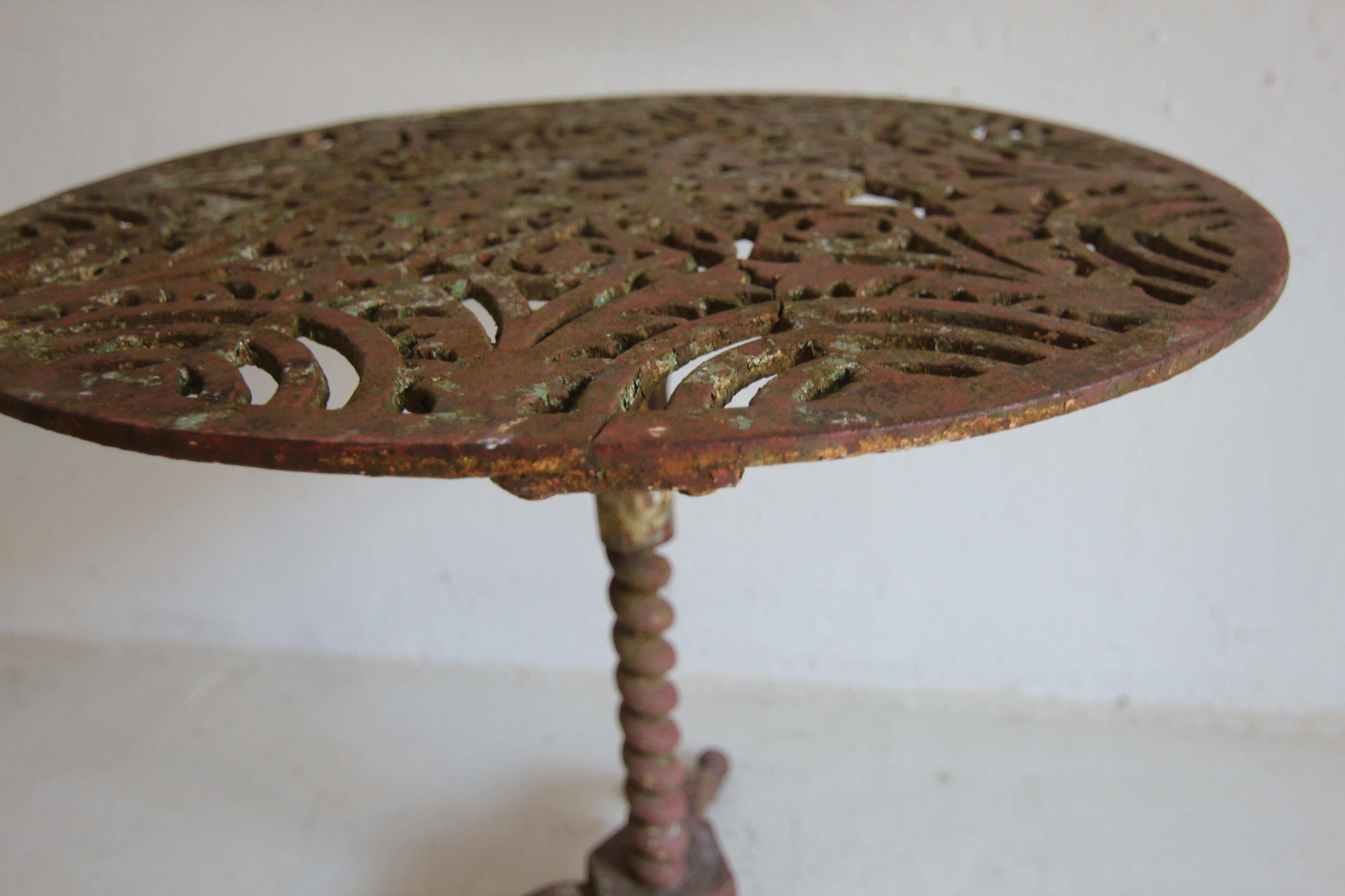 Round Cast Iron Table, around 1900 For Sale at 1stDibs