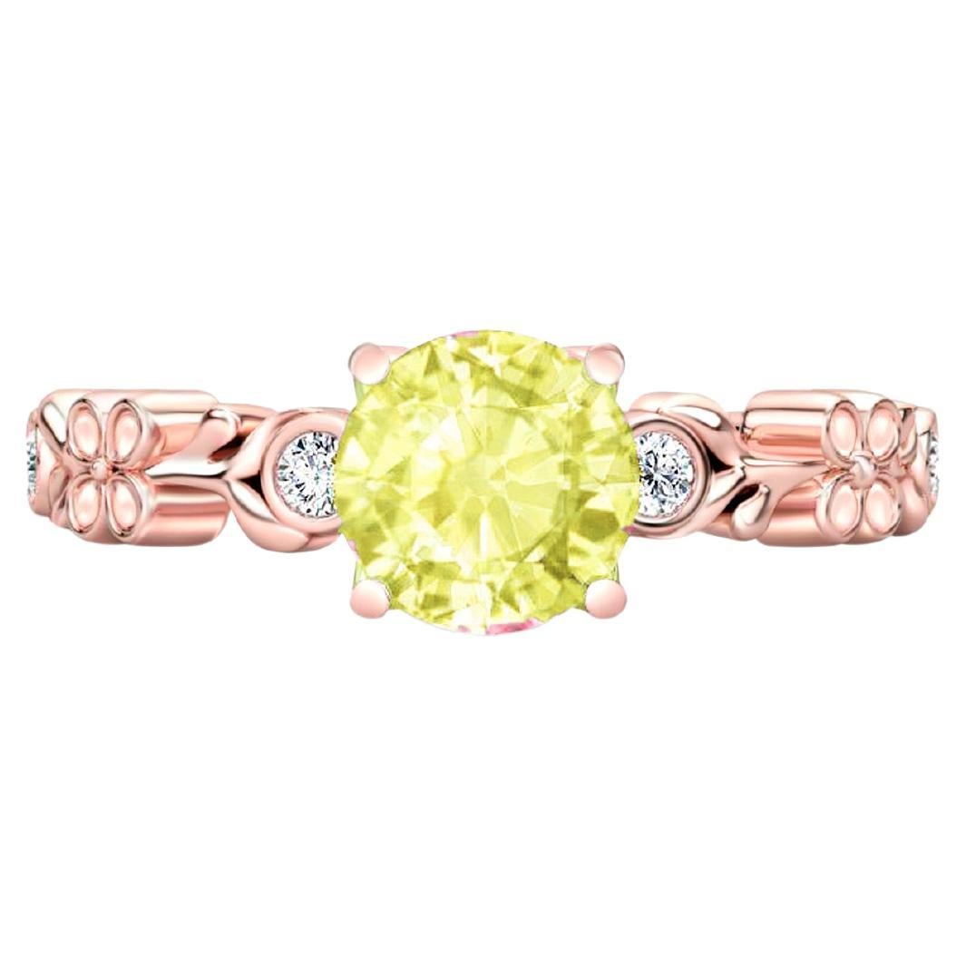 Round citrine 14 gold ring. For Sale at 1stDibs