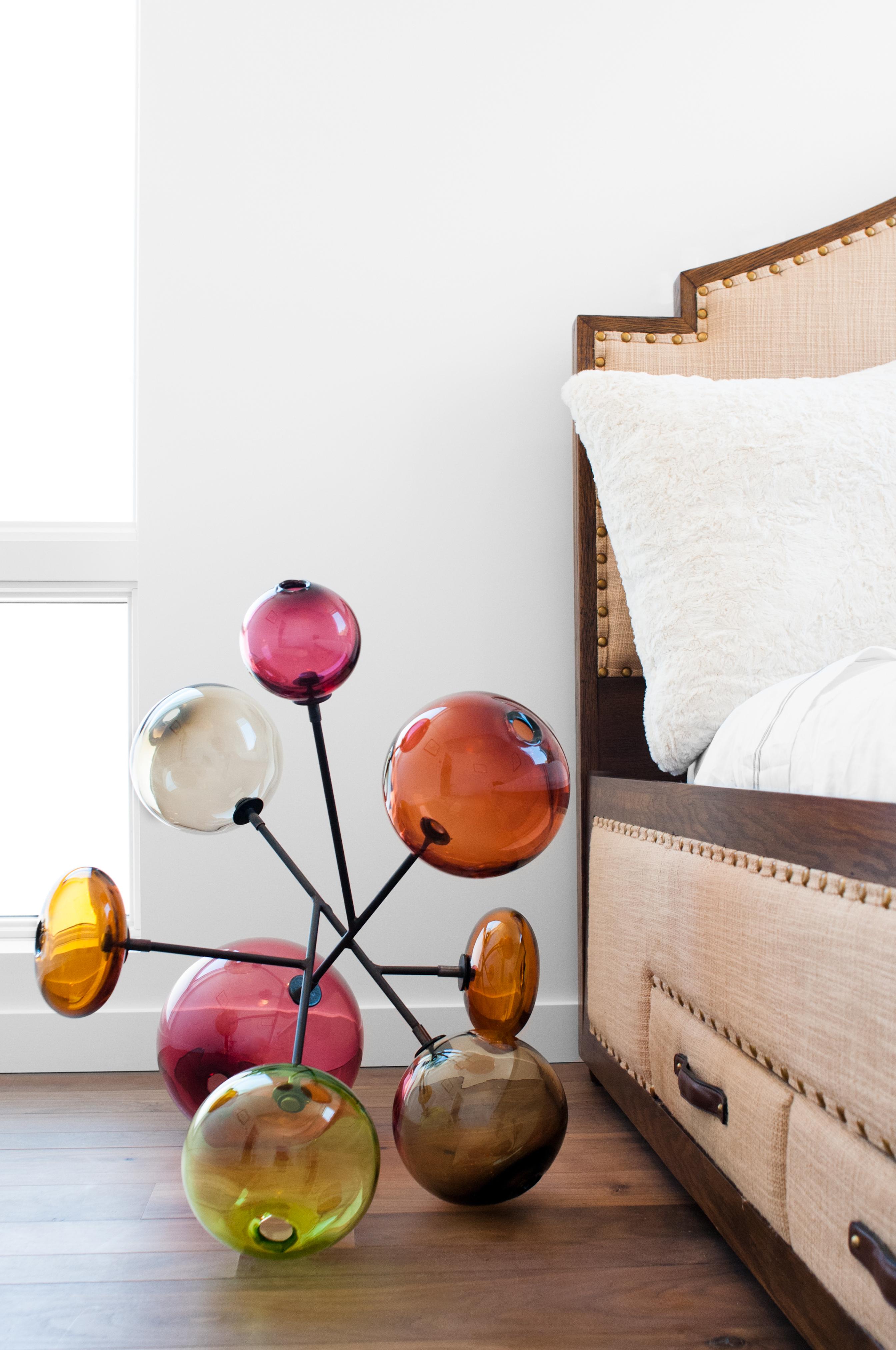 Round Clear Pivot Sculpture by Sklo For Sale at 1stDibs