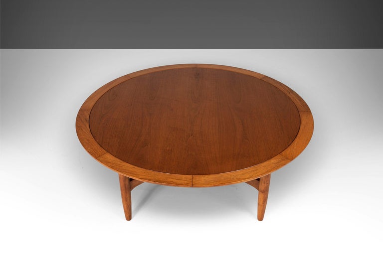 Round Coffee Table and Pair of 2-Tier End Tables Attributed to Lubberts ...