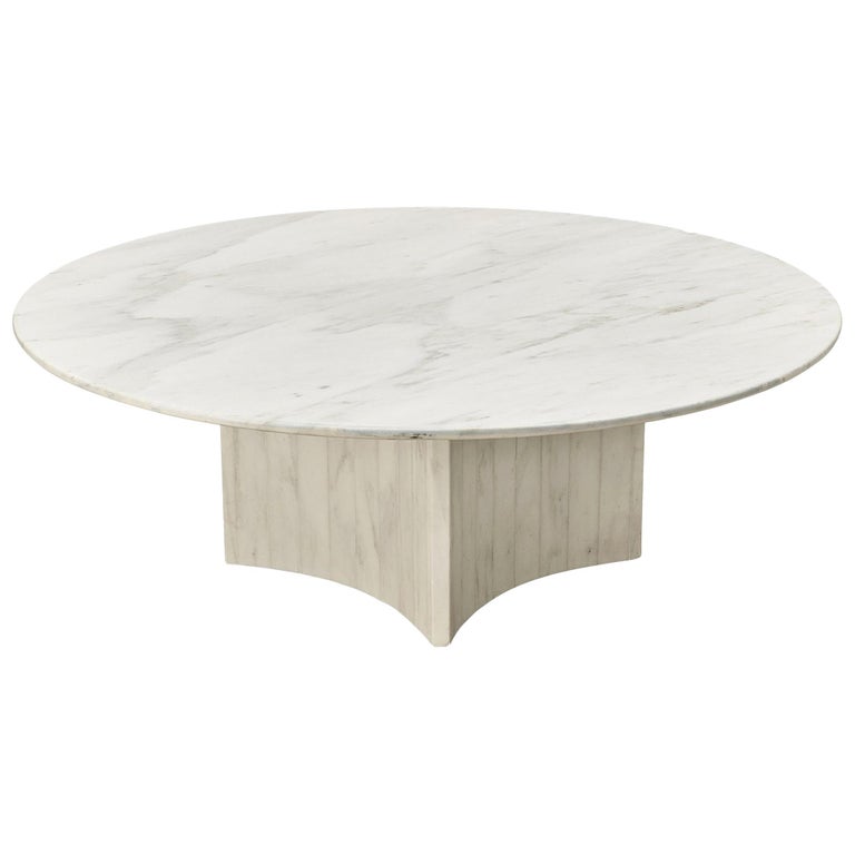 Round Coffee Table in Marble For Sale at 1stDibs