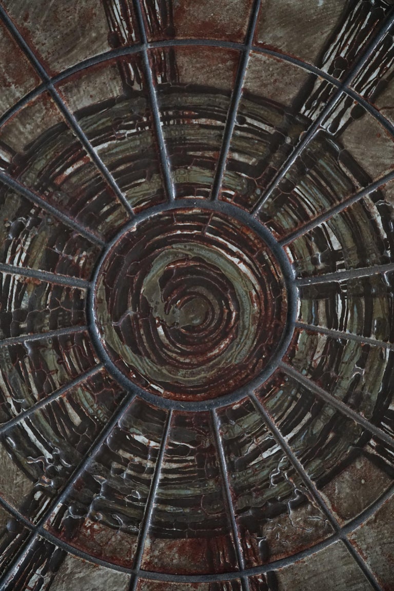 Round Coffee Table in Teak and Ceramic Tiles, Ox Art by Trioh, 1970s in ...