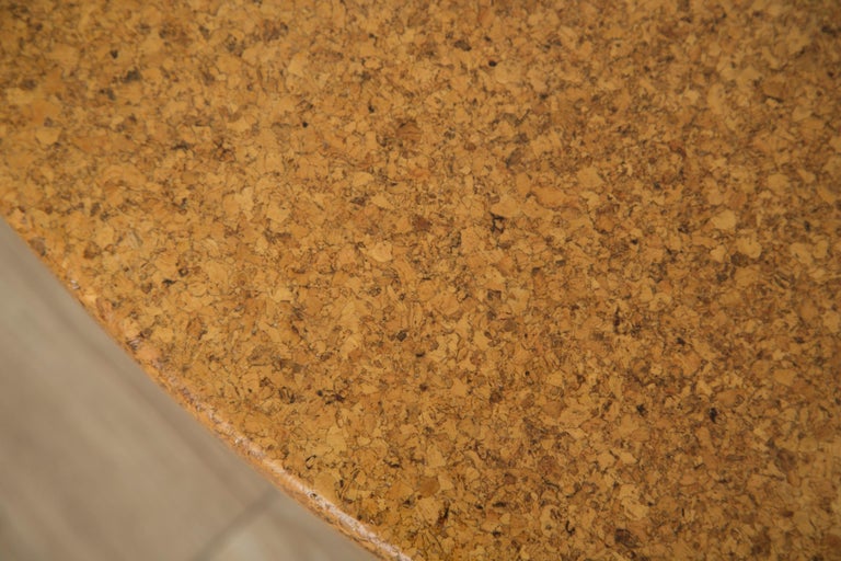 Round Coffee Table with Cork Top by Paul Frankl For Sale at 1stDibs