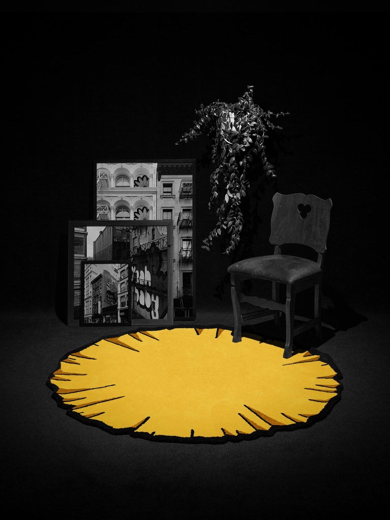 Round Colorful Crumpled Rug from Graffiti Collection by Paulo Kobylka ...