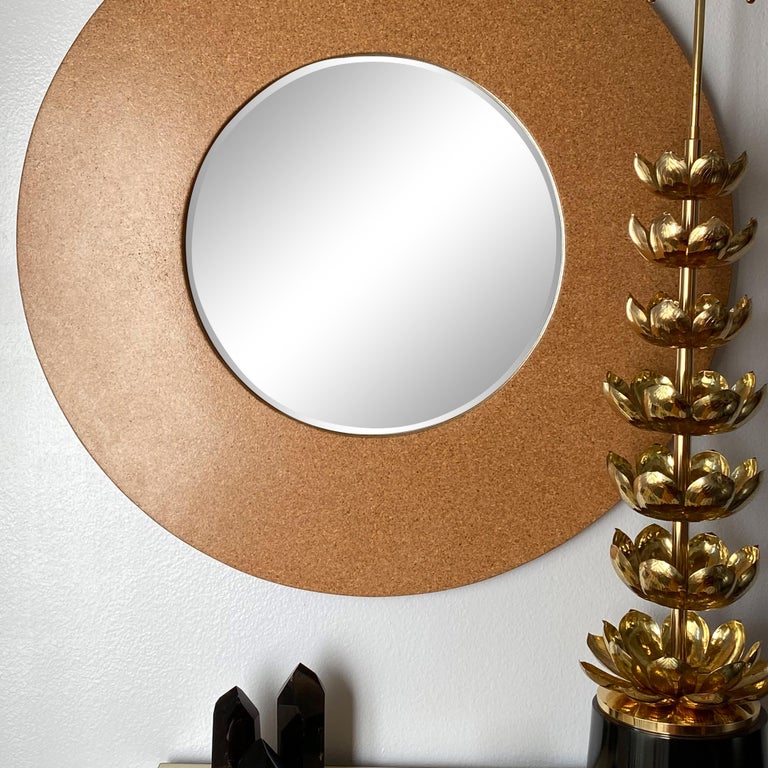 Round Cork Mirror For Sale at 1stDibs