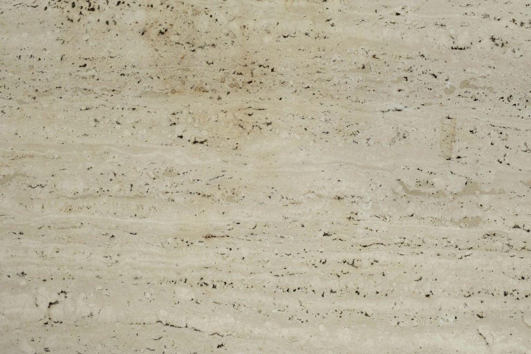 Round Cream-Color Travertine Dining Table in Style of Angelo ...