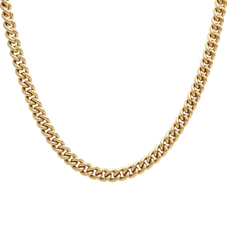 Round Curb Chain, Carabiner with Diamonds Total Approx. 1.5 Ct W-LGW ...