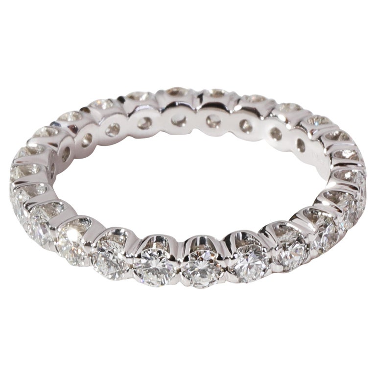 Round Cut Diamond Eternity Band in Platinum 1.20 CTW For Sale at 1stDibs
