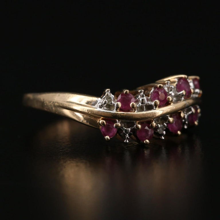 Customizable Round Cut Ruby Diamonds Engagement Ring For Sale at 1stDibs