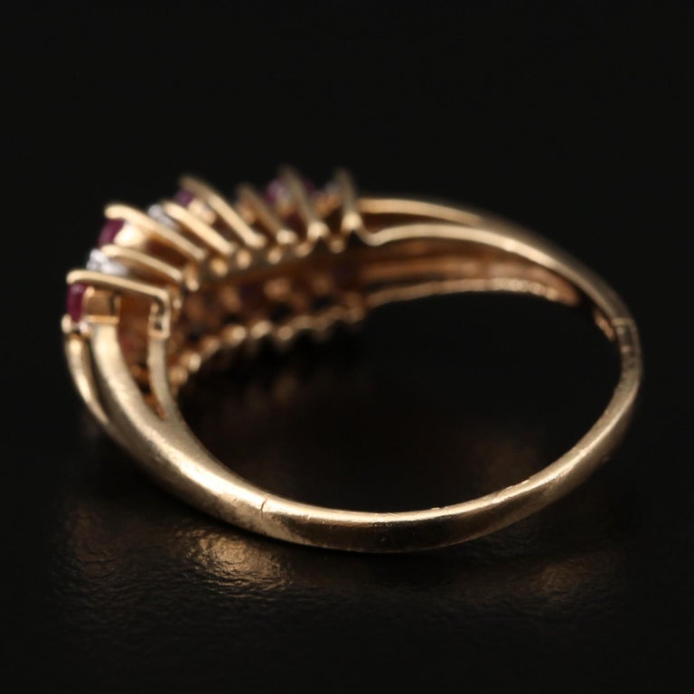 Customizable Round Cut Ruby Diamonds Engagement Ring For Sale at 1stDibs