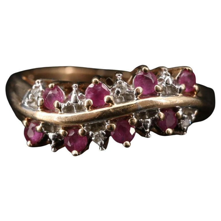 Customizable Round Cut Ruby Diamonds Engagement Ring For Sale at 1stDibs