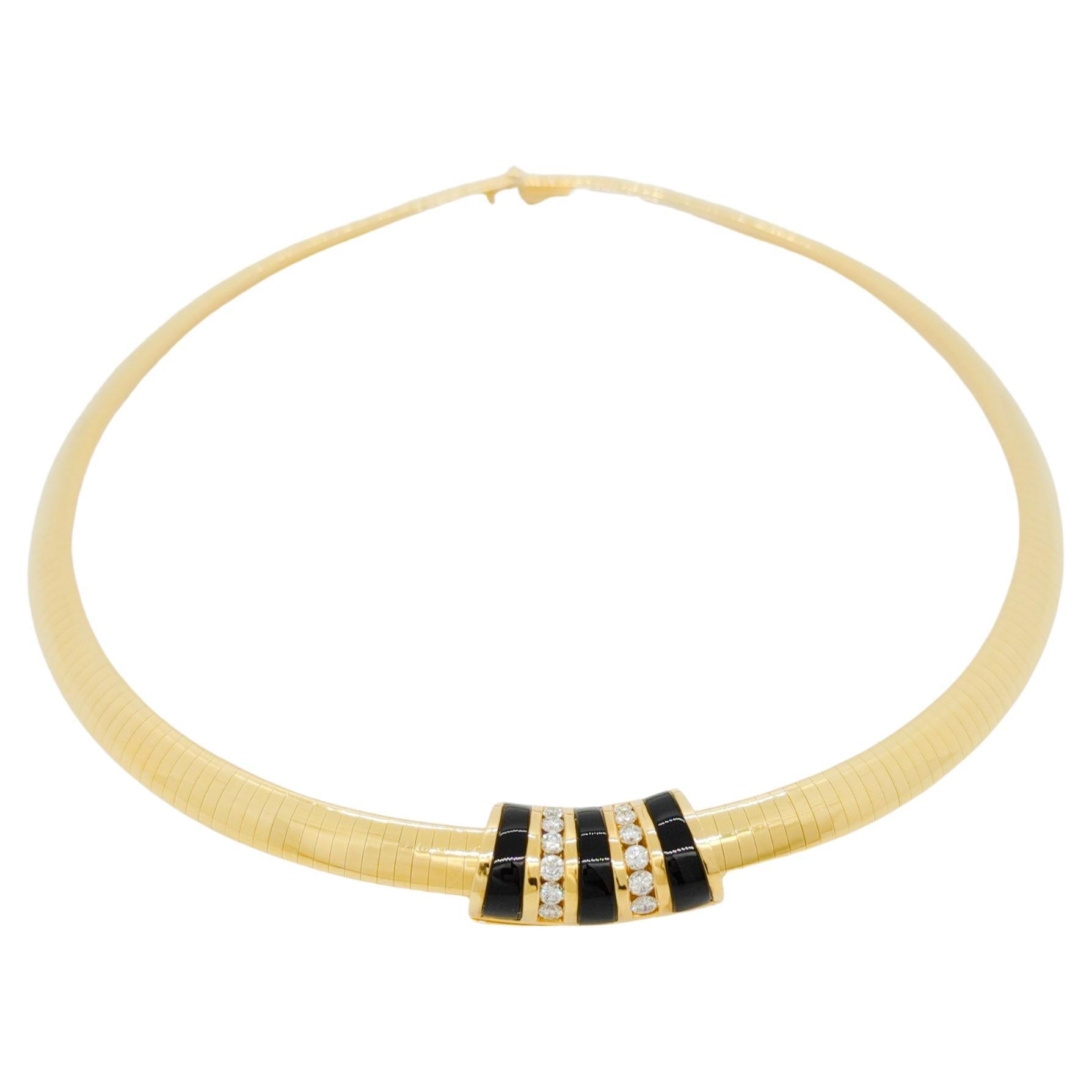 Diamond Omega Chain - 89 For Sale on 1stDibs