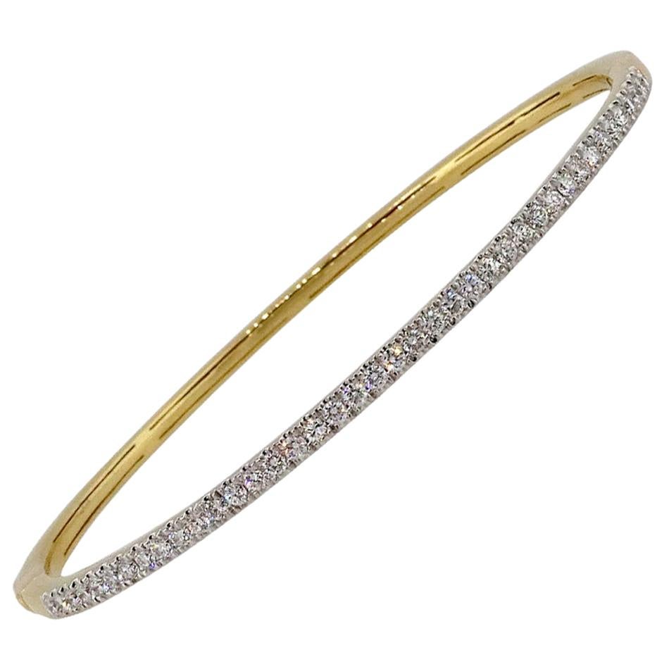 Open Diamond Bangle Bracelet For Sale at 1stDibs